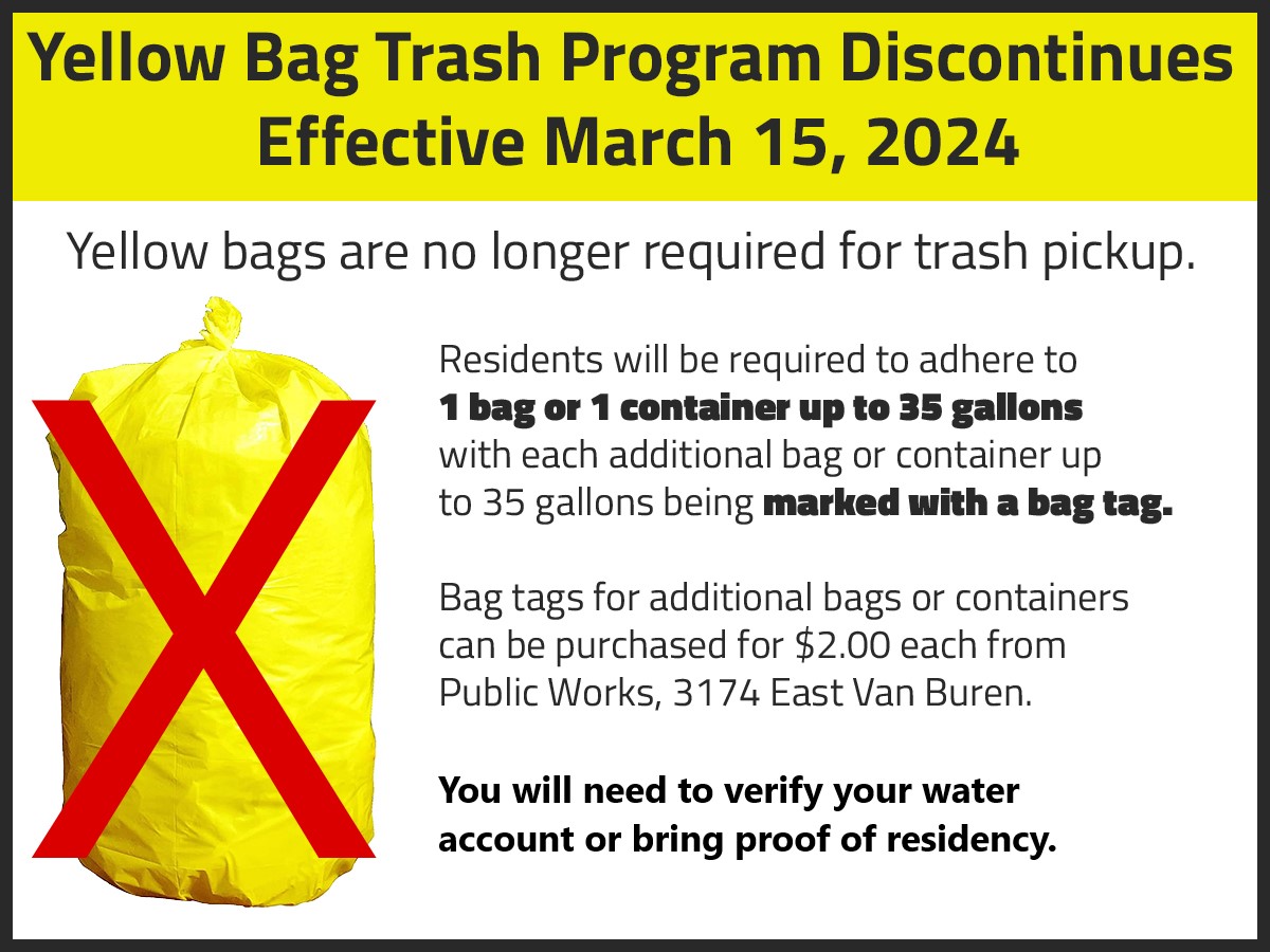 Yellow Bag Trash Program Discontinues March 15, 2024 Information & FAQs ...
